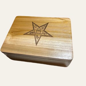 Masonic Wooden Box. Masonic Memorabilia. Square and Compass Wood Box ...