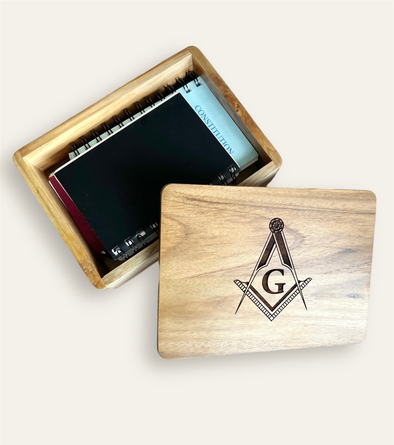 Masonic Wooden Box. Masonic Memorabilia. Square and Compass Wood Box ...