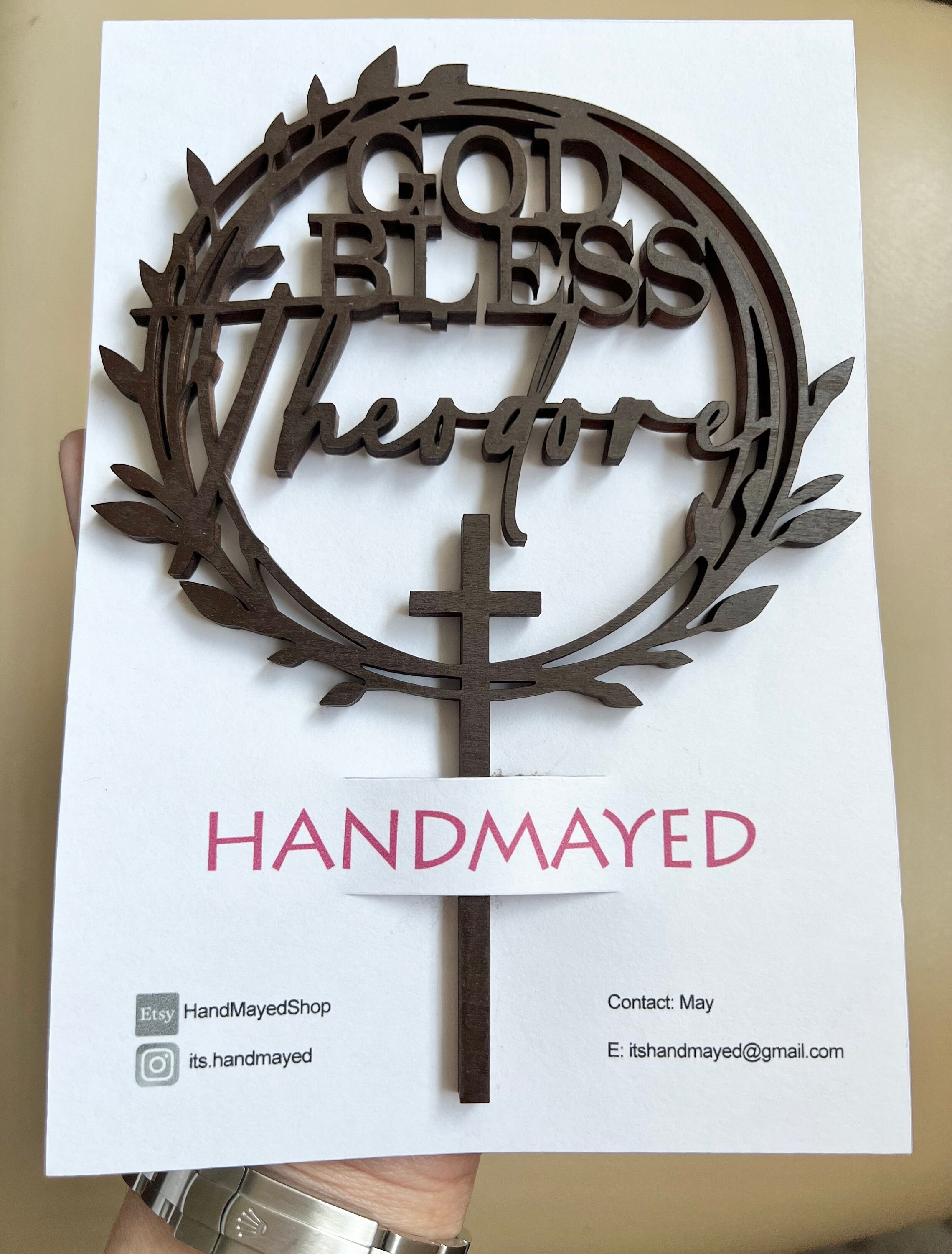 Personalized Religious Cake Topper. God Bless Cake Topper. Baptism ...