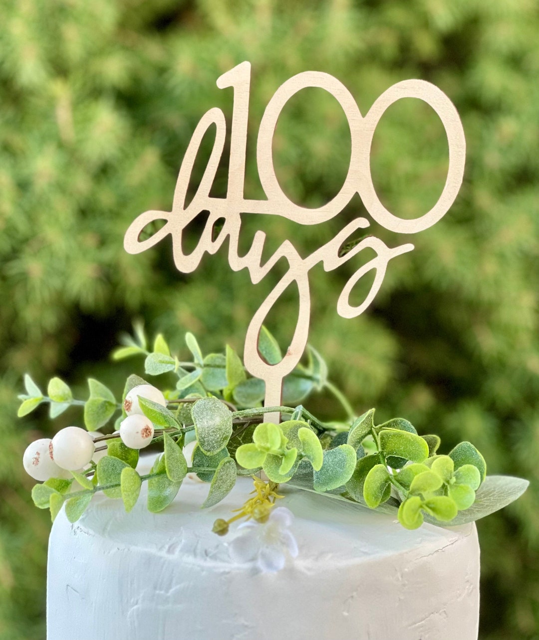 100 Days Cake Topper. One Hundred Days Cake Topper.custom Cake Topper ...