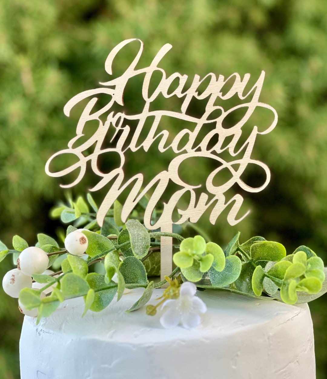 Happy Birthday Mom Cake Topper. Mothers Day Cake Topper. Happy Birthday ...