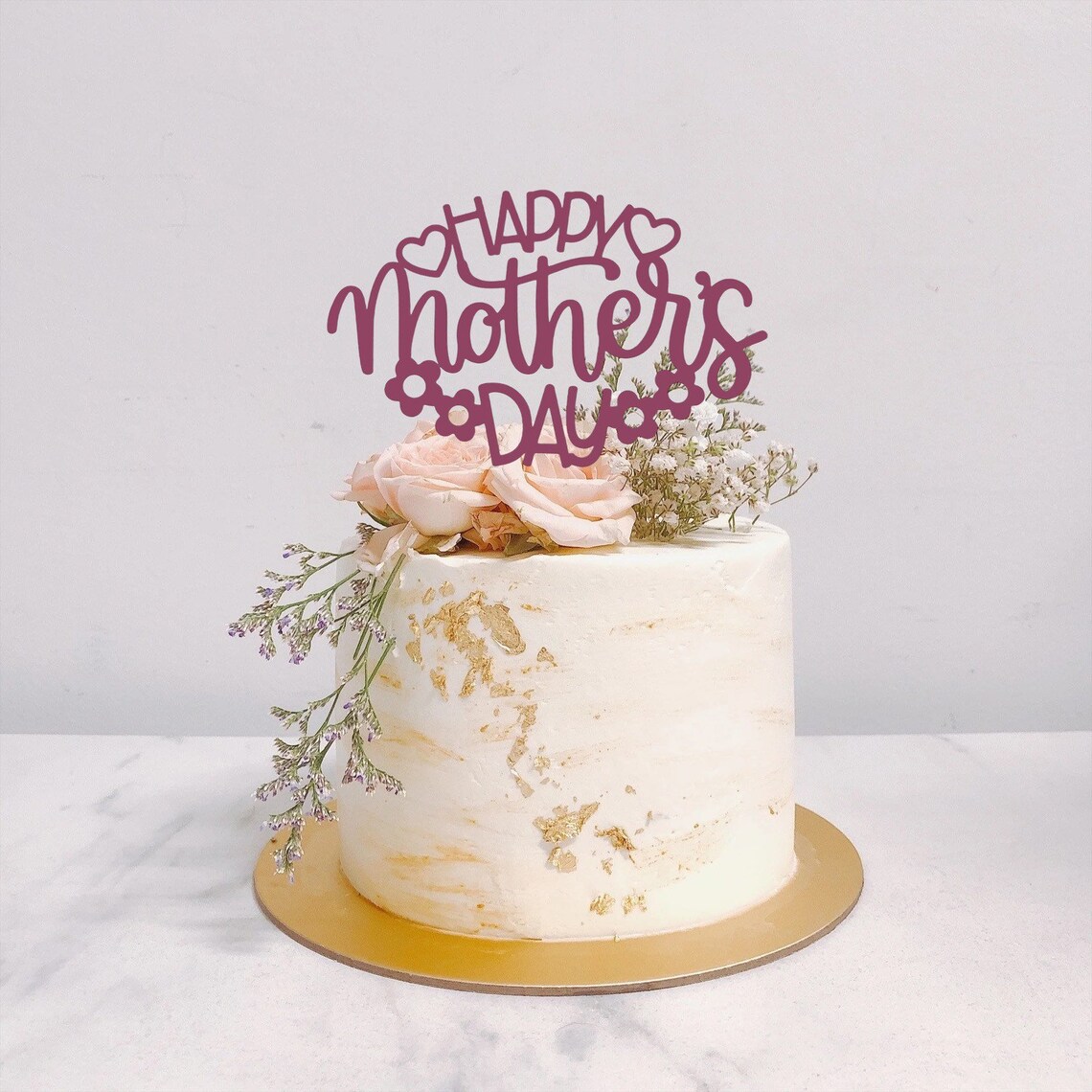 Happy Mother’s Day Cake Topper. Happy Birthday Cake Topper. Custom Cake ...