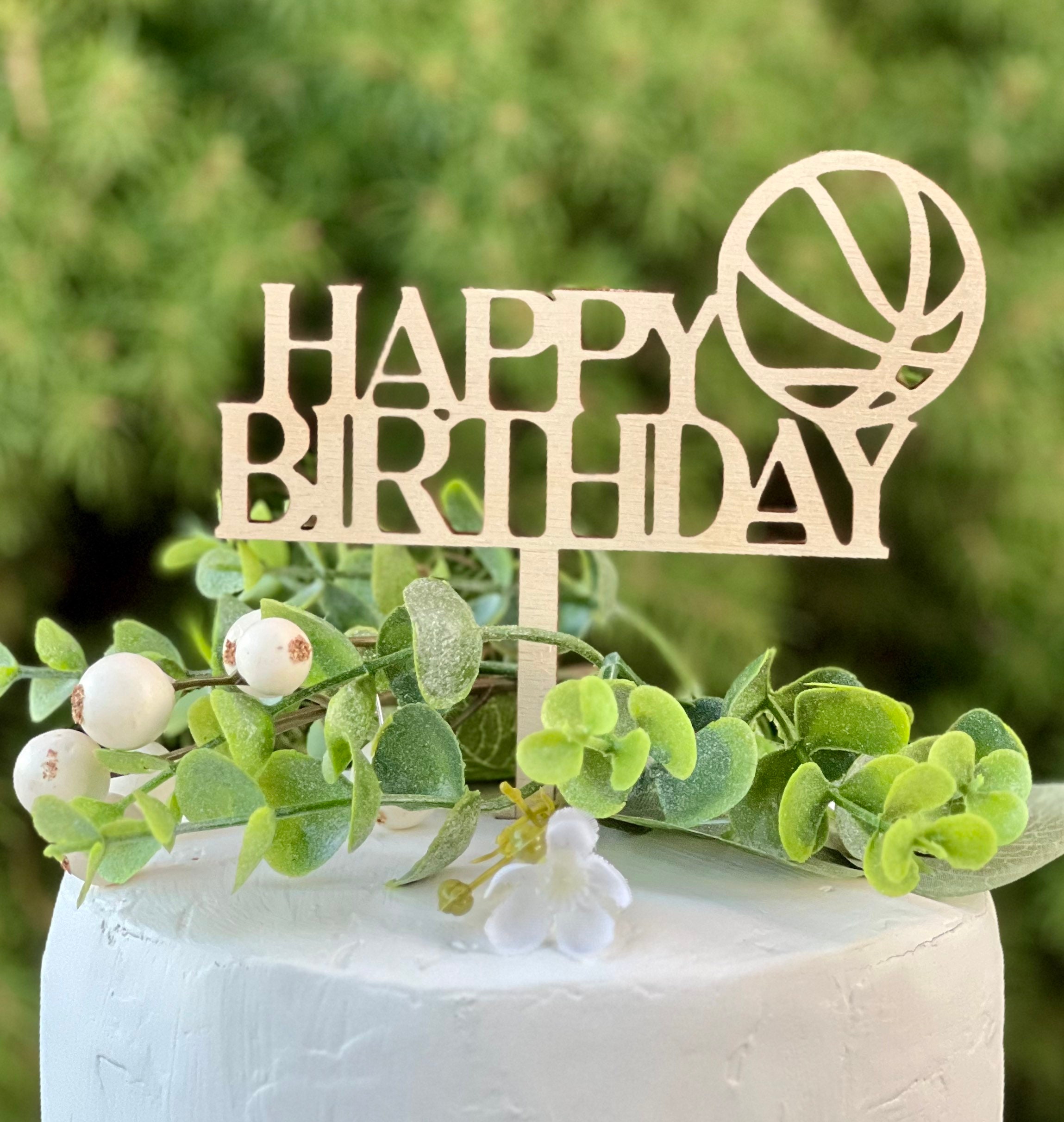 Happy Birthday Cake Topper. Basketball Cake Topper. Kids Cake Topper ...