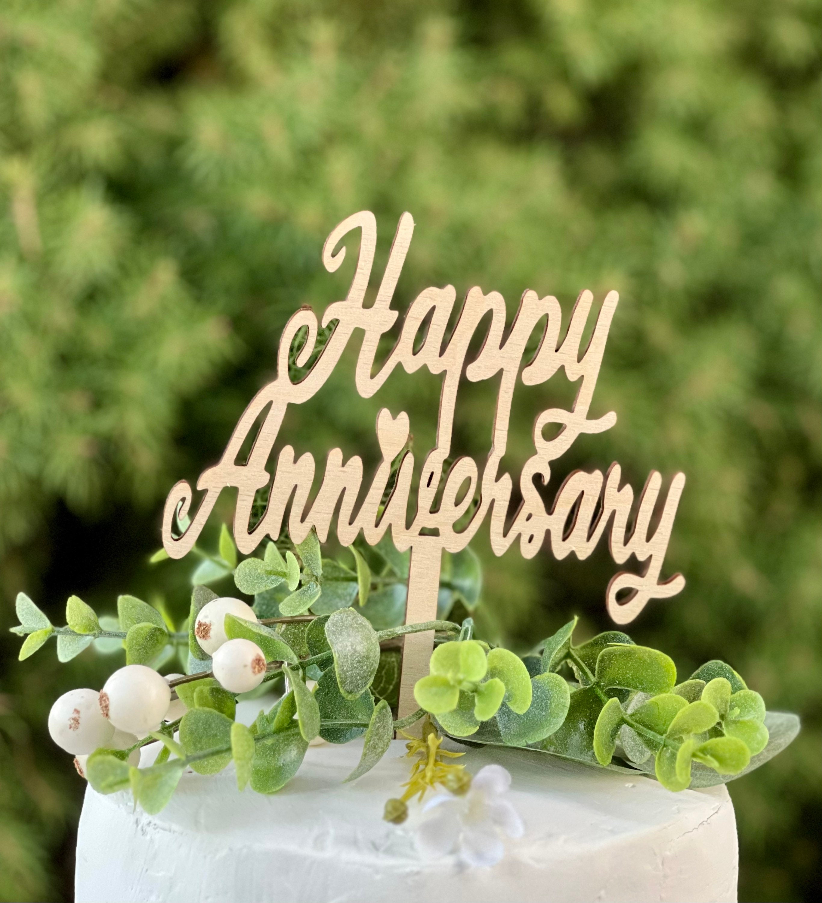 Happy Anniversary cake topper. Anniversary cake topper. Custom cake topper. Married cake topper. Wedding cake topper. Wedding anniversary