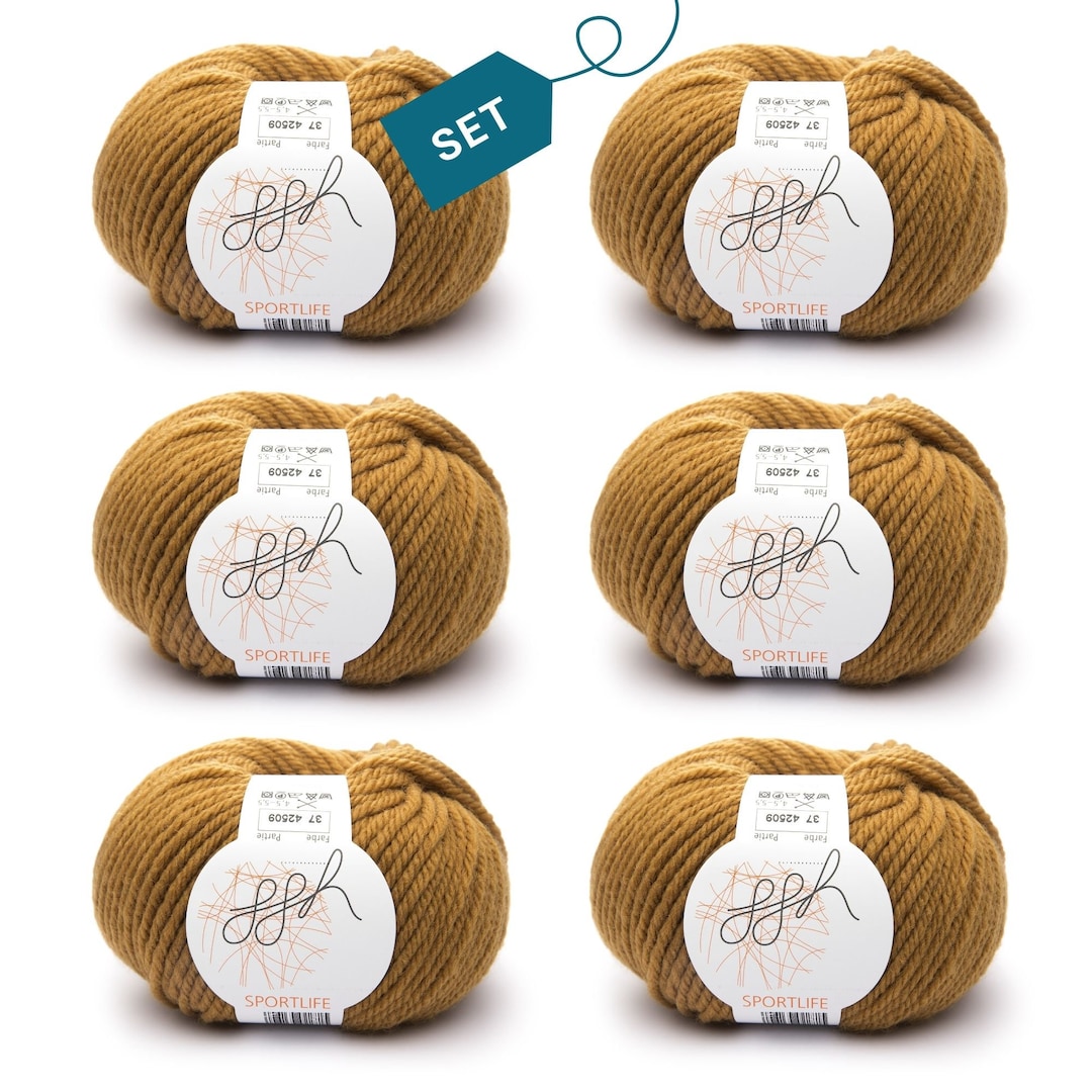 Ggh Sportlife Box Set of 300 Grams 6x 50g Virgin Wool for Knitting and ...