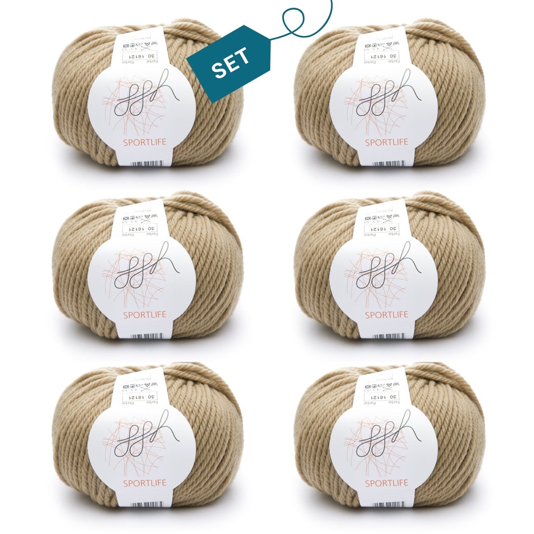 Ggh Sportlife Box Set of 300 Grams 6x 50g Virgin Wool for Knitting and ...