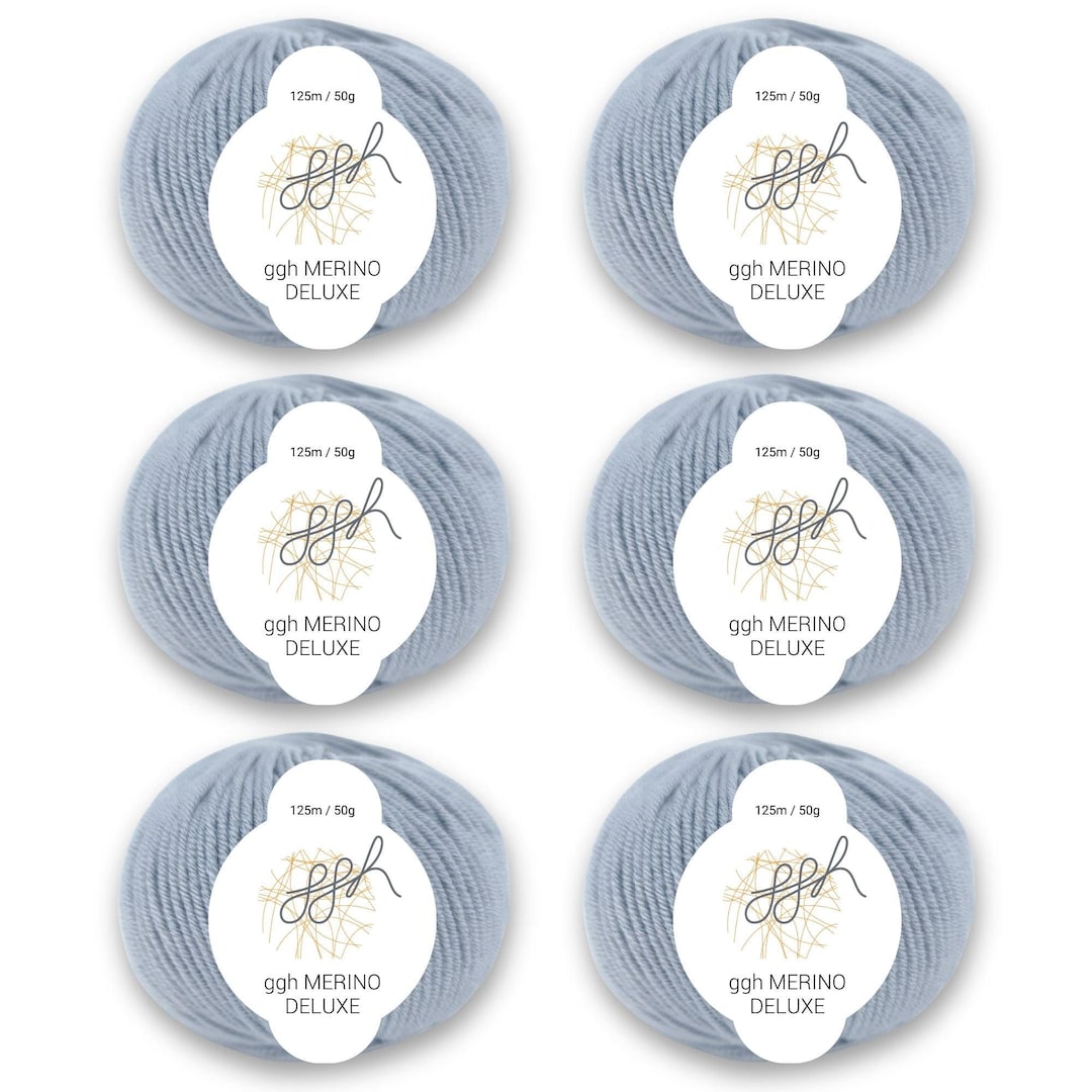 Ggh Merino Deluxe - 300g Set (6x50g) - 100% Extra-fine Merino Wool for ...