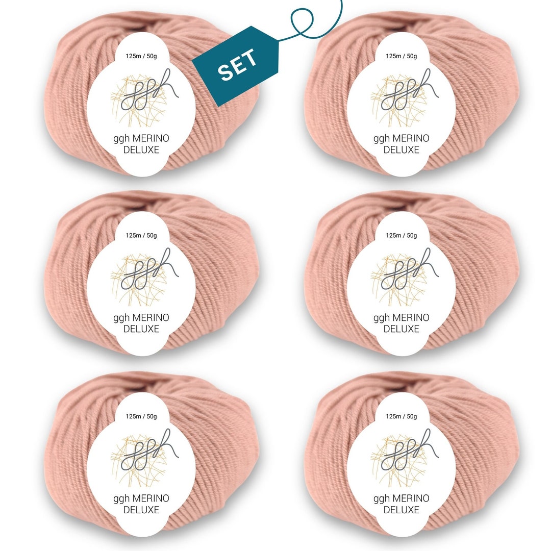 Ggh Merino Deluxe 300g Set 6x50g 100% Extrafine Merino Wool for ...