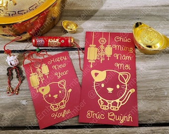 Red Envelope Cat - Etsy