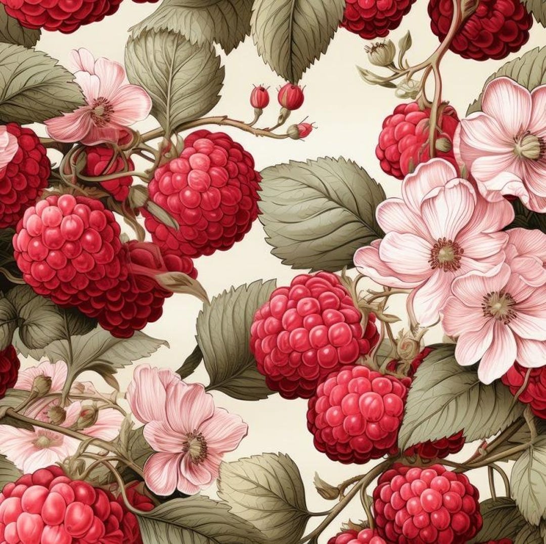Pre-order Exclusive Premium Cotton Fabric Patchwork Fruits Berries ...
