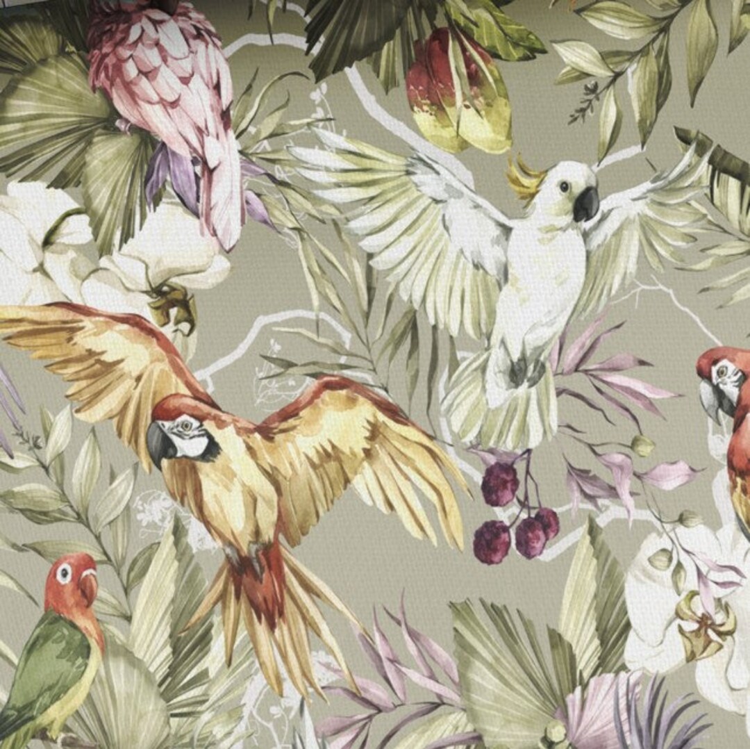 Pre-order Premium Cotton Fabric Patchwork Birds and Parrots - Etsy