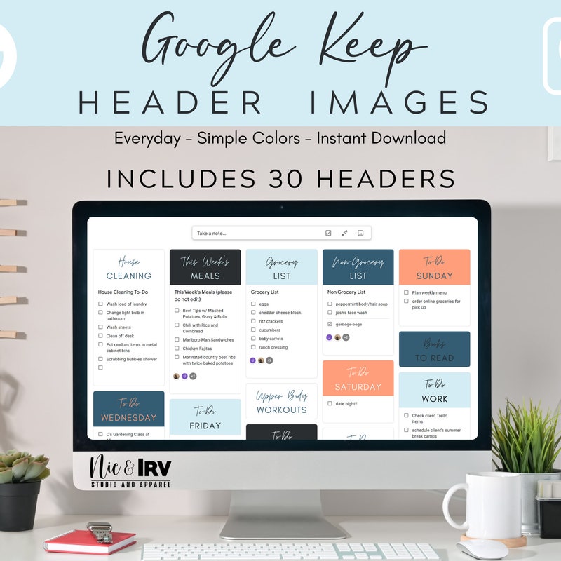 Google Keep Headers - Etsy