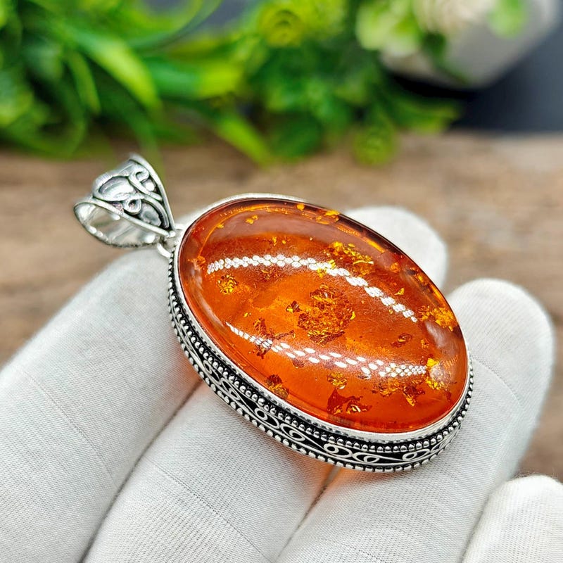 Amber Pendant - Etsy