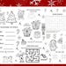 Christmas Activity Placemat, Christmas Colouring Page, Christmas ...