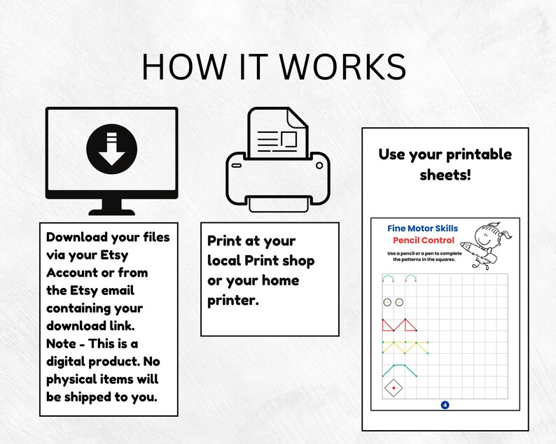 Pencil Control Practice Worksheets: Fine Motor Skills, Handwriting (PDF ...