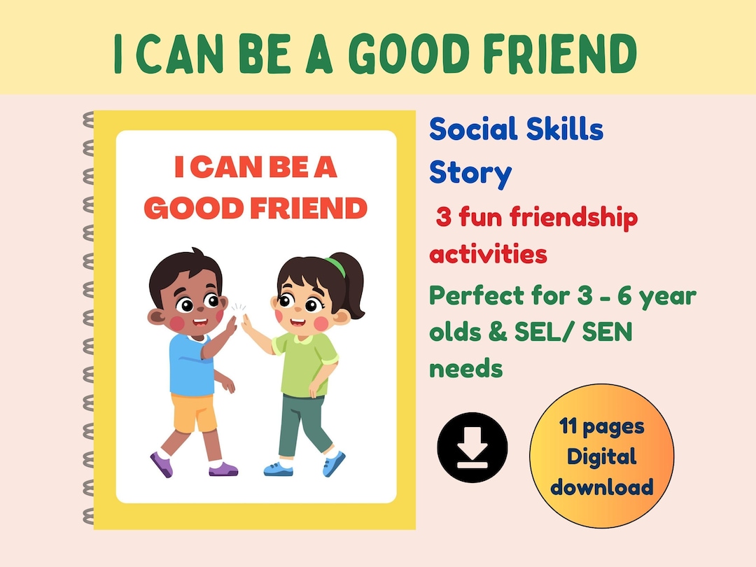 Being a Good Friend Social Skills Story Friendship Activities ...