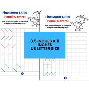 Pencil Control Practice Worksheets: Fine Motor Skills, Handwriting (PDF ...