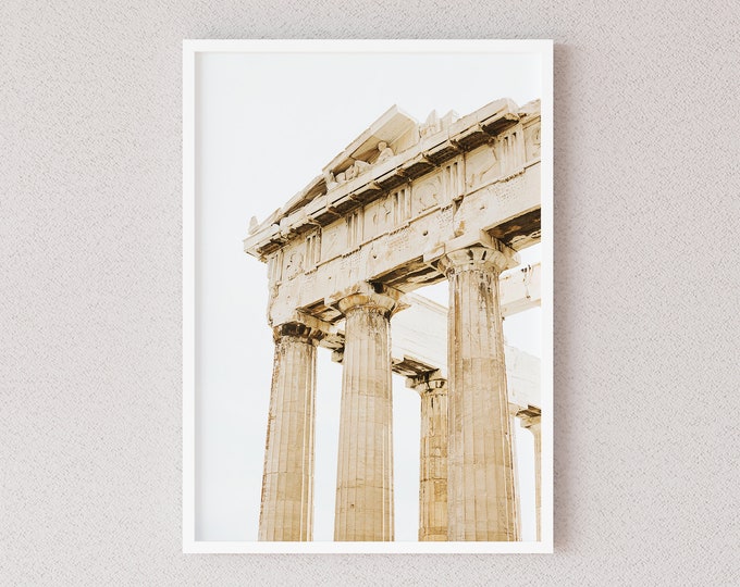 The Parthenon Athens Greek Temple Architecture 1924 Lithograph Gift for Architect Traveler ...