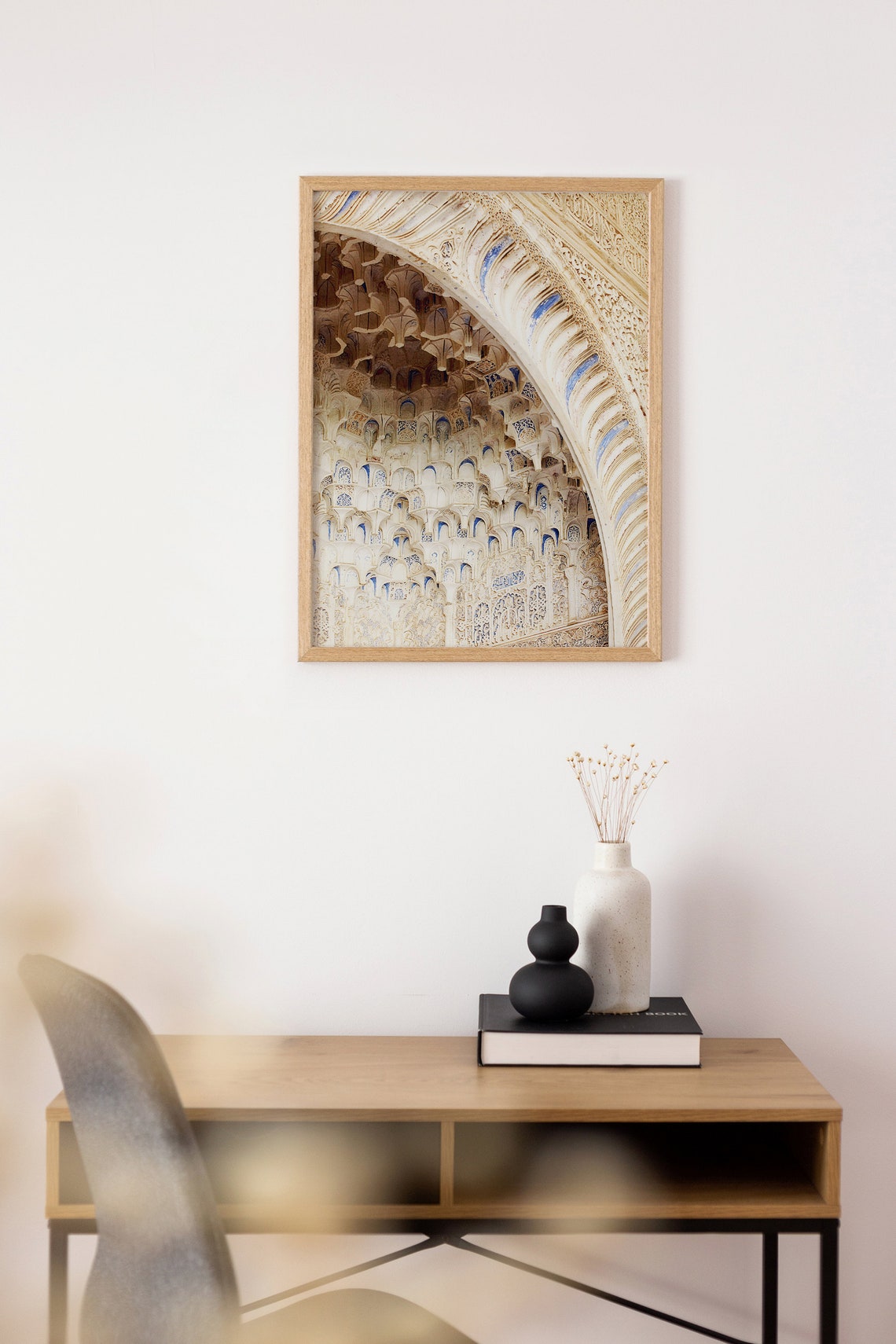 Muqarnas Digital Print, Alhambra Palace Vault Detail Photo, Islamic ...