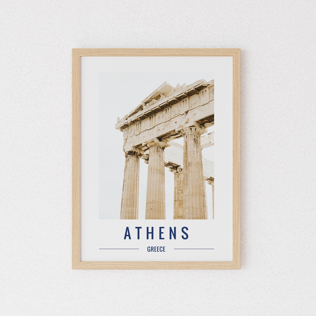 ACROPOLIS Poster Wall Art Temple Print Athens Greece Wall Art - Etsy