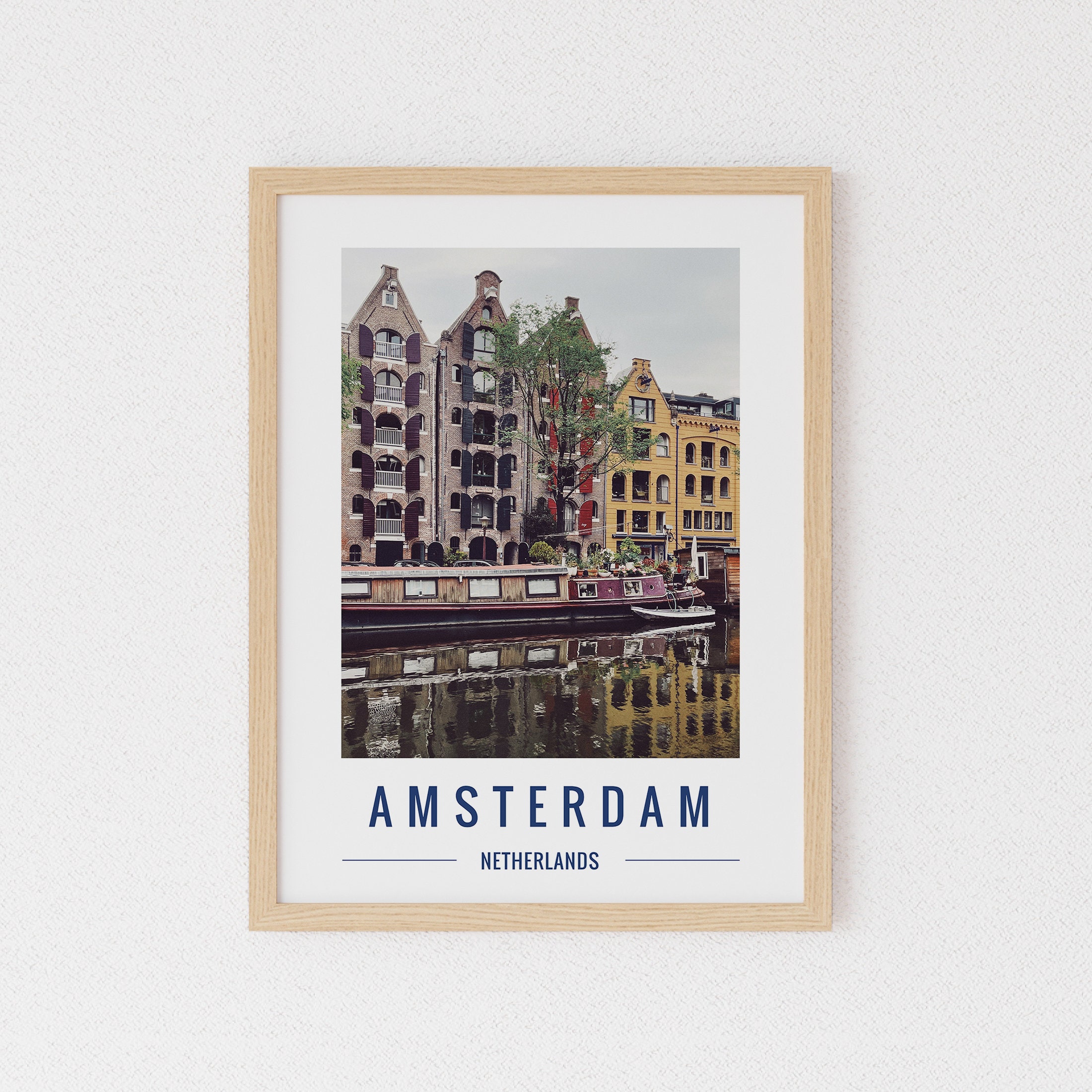 Amsterdam Digital Poster, European City Wall Art, Amsterdam Print ...