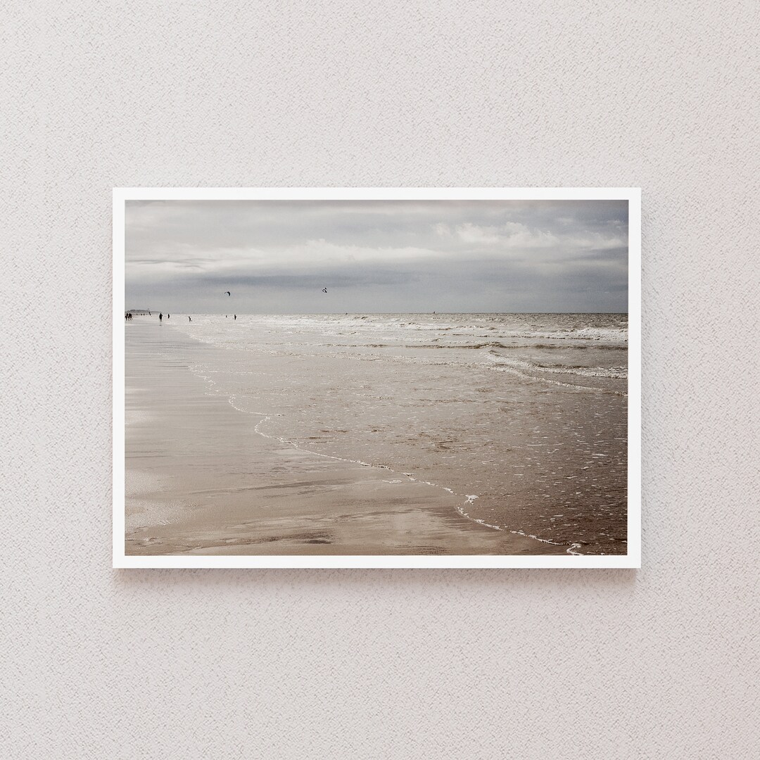 Neutral Colors Beach Digital Print, Sea Poster Minimalistic Beach Art ...