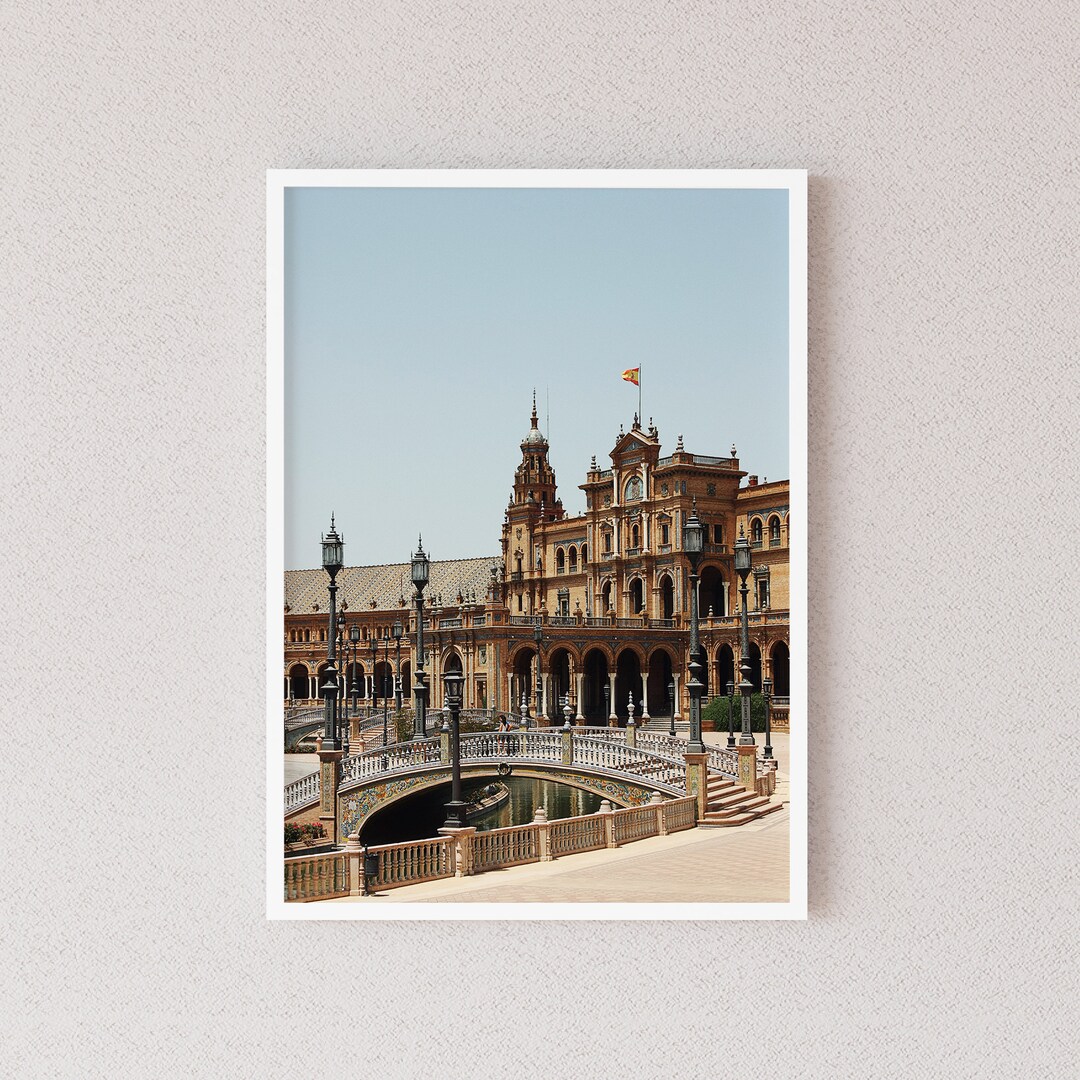 Sevilla Digital Print, Plaza Espana Photo, Spanish Architecture Picture ...