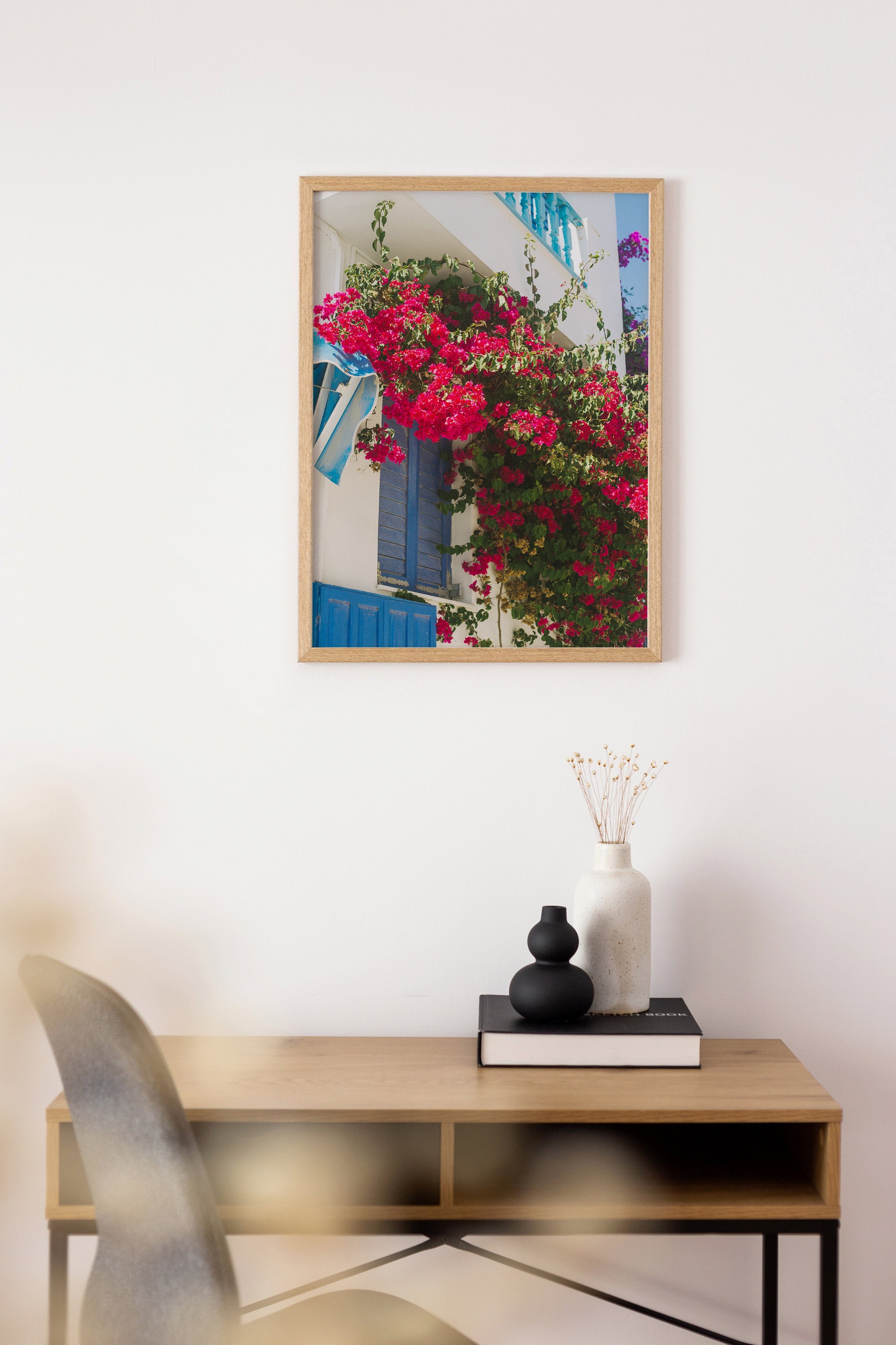 Bougainvillea Digital Print, Greek Red Flower Poster, Cyclades Greece ...