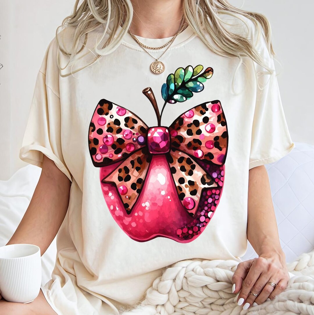 Leopard Apple Png, Coquette Apple Png,back to School Png, Appreciation ...