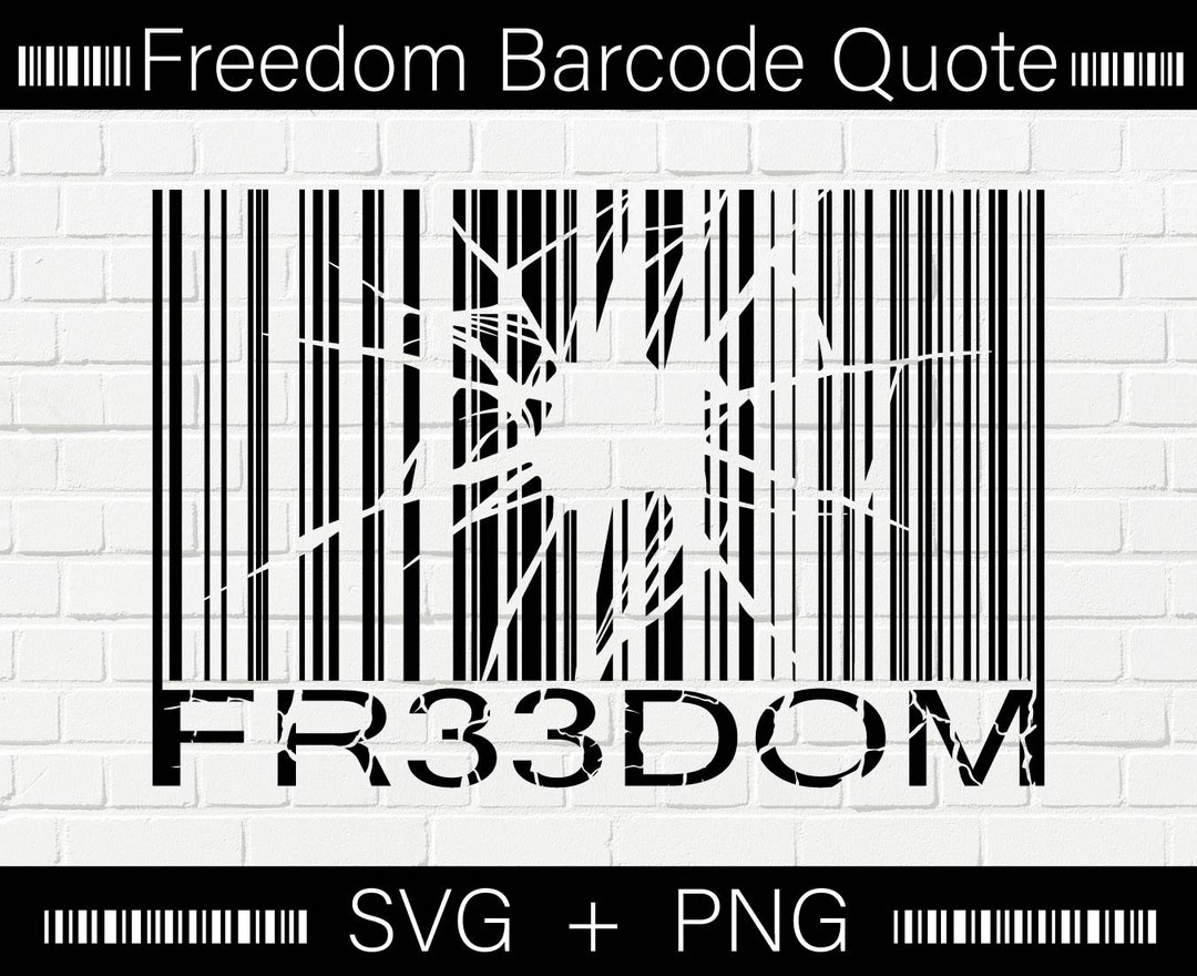 Freedom Barcode svg, Bar Code svg, silueta de código de barras ...