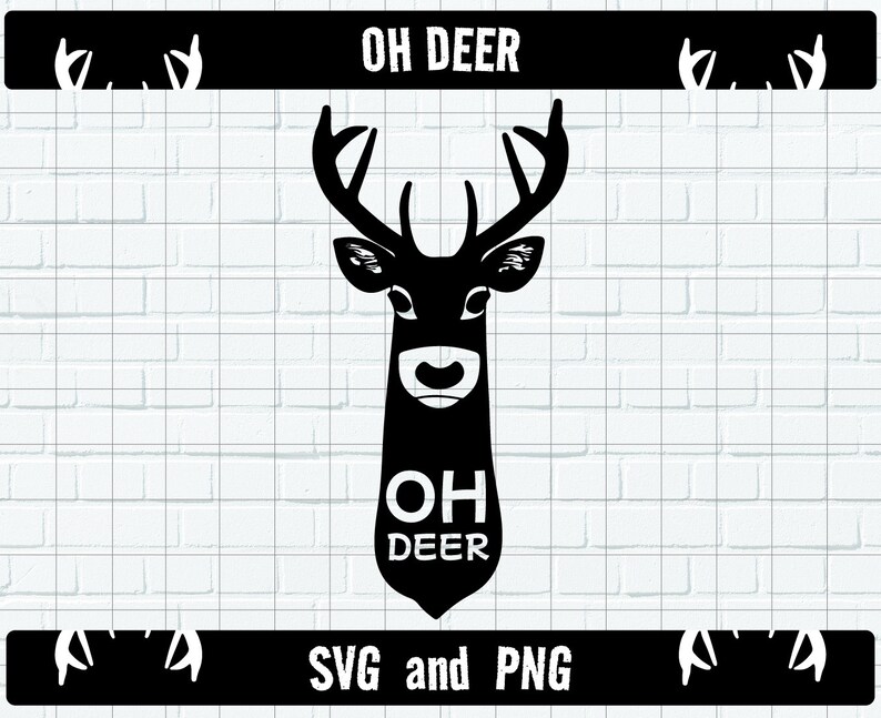 SVG Deer Clipart Deer Head Svg Horns Svg Deer Monogram Svg Wild Animal ...