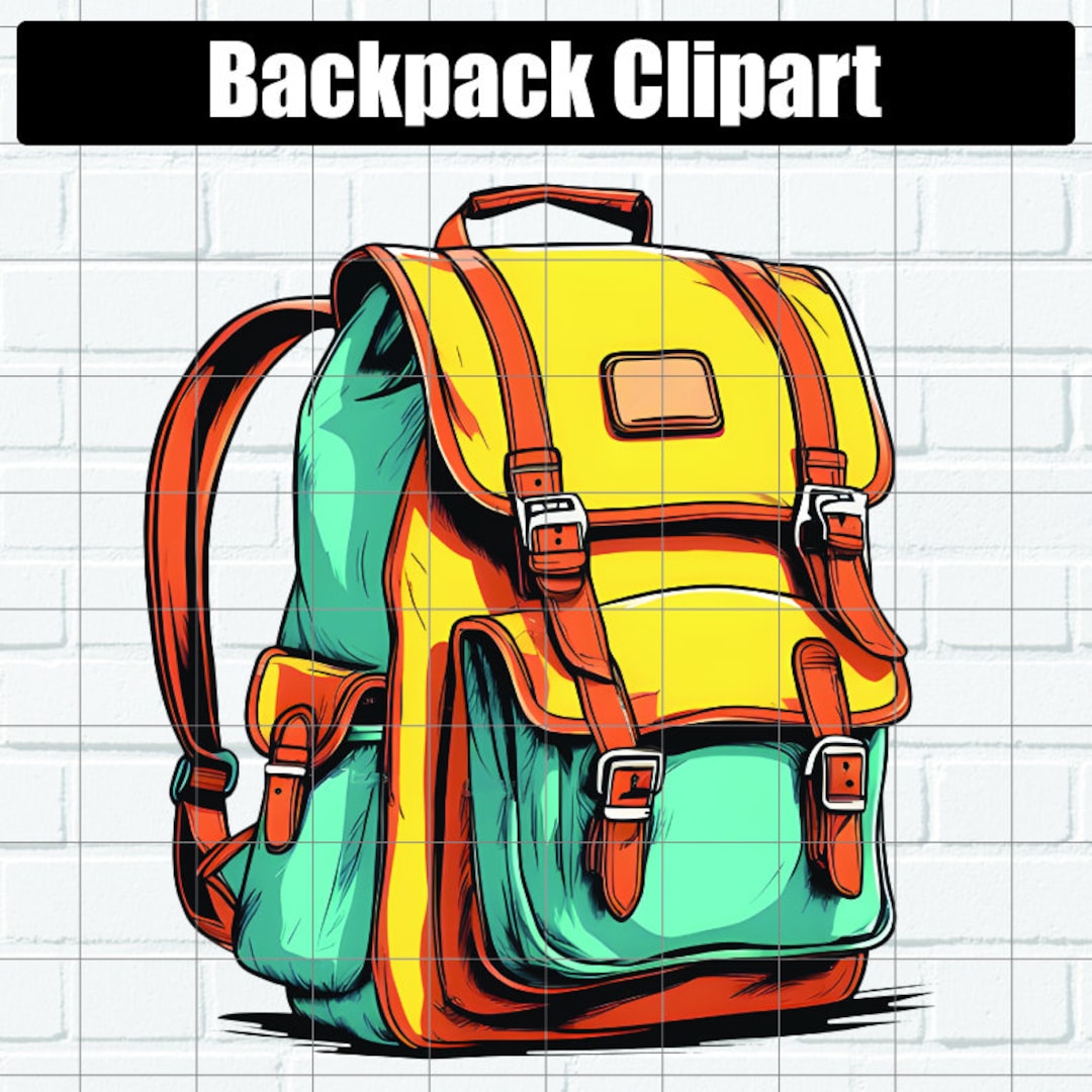 Backpack Clipart Transparent Background Travel Clipart - Etsy
