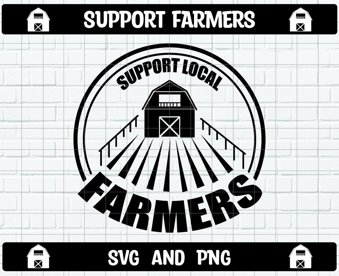 SVG Support Local Farmers Clipart, Farm Svg, Farm House in Nature Svg ...