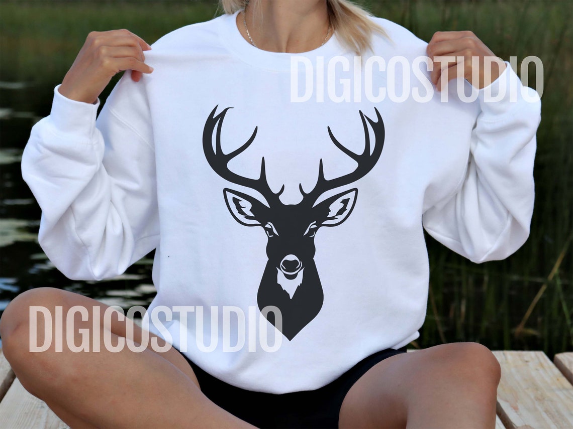 SVG Deer Clipart Deer Head Svg Horns Svg Deer Monogram Svg Wild Animal ...