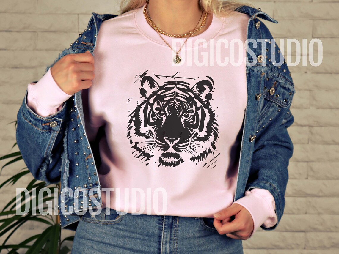 SVG Tiger Shirt Design Tiger Clipart Big Tiger Monogram Tiger ...