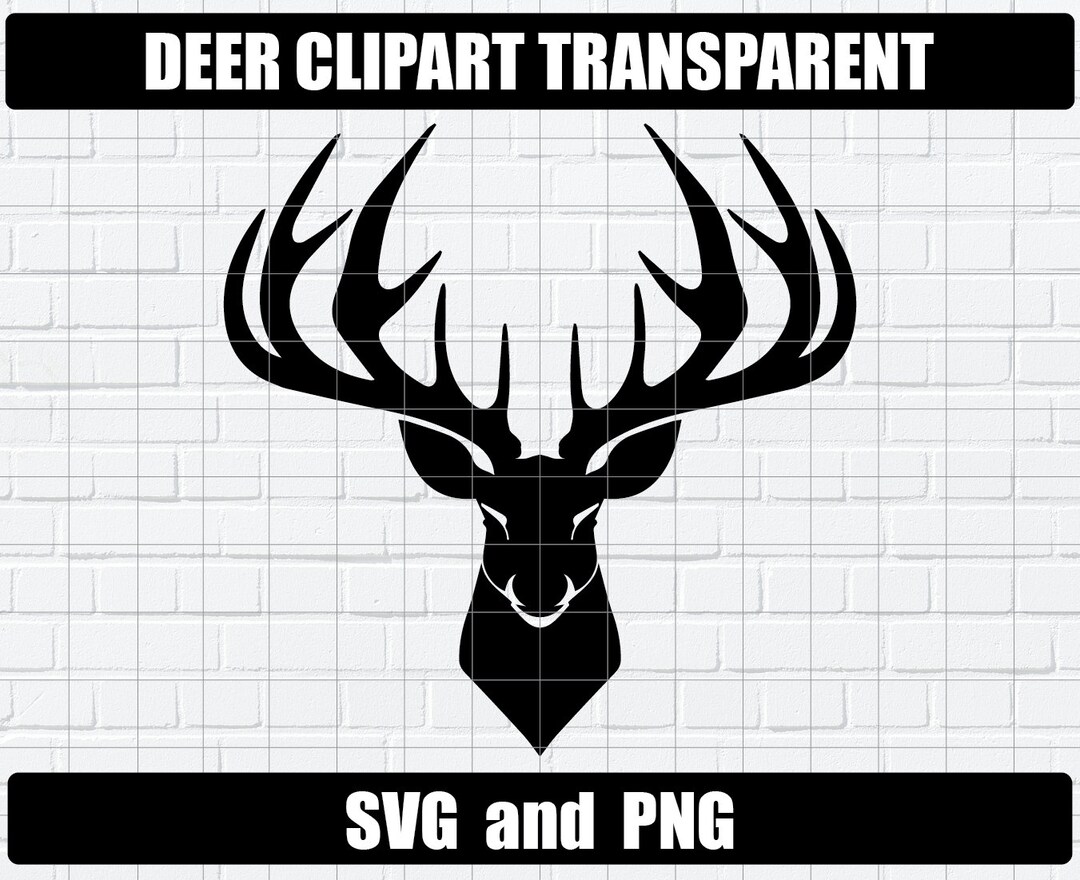 SVG Deer Clipart Deer Head Svg Horns Svg Deer Monogram Svg Wild Animal ...