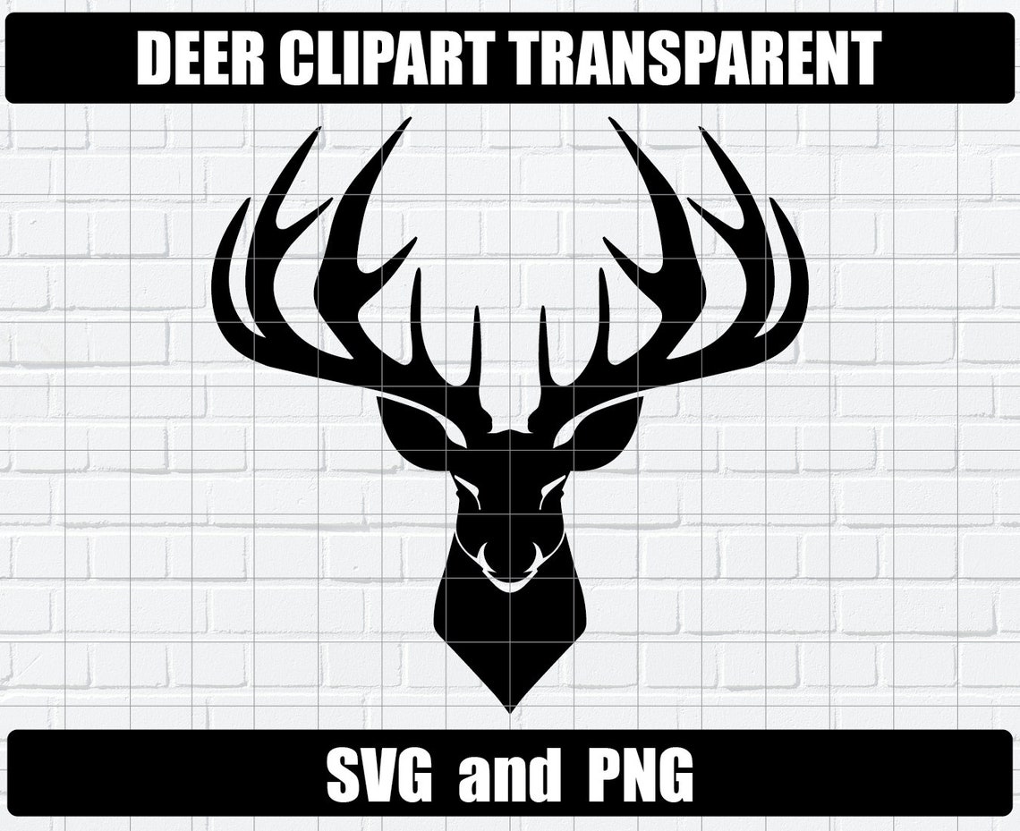 SVG Deer Clipart Deer Head Svg Horns Svg Deer Monogram Svg Wild Animal ...
