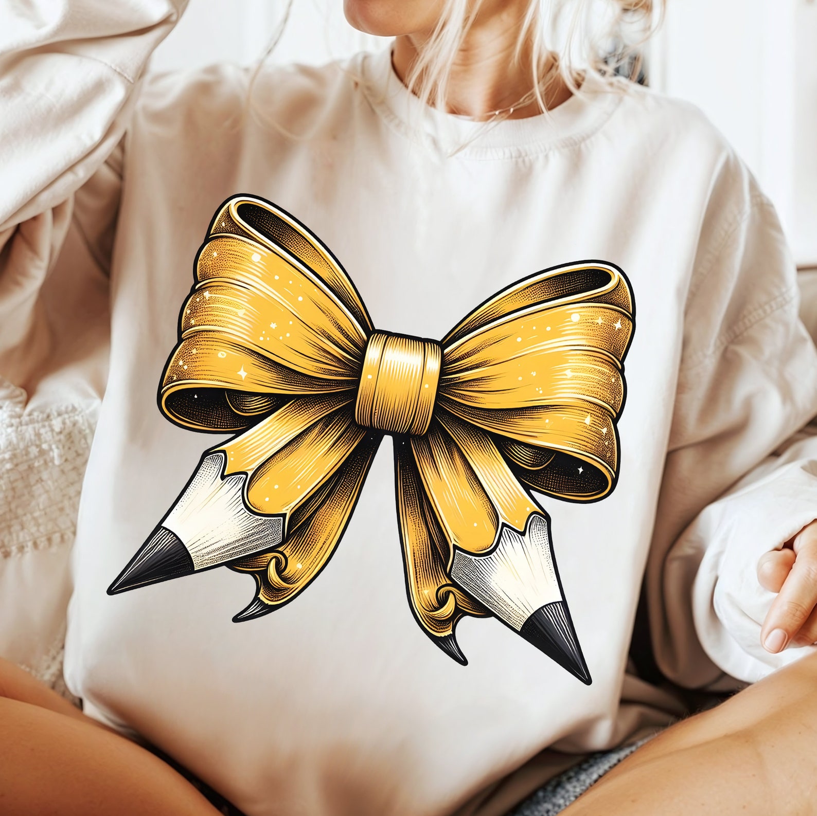 Pencil Bow Clipart, Pencil With Bow Png, Coquette Pencil Png, Pencil ...