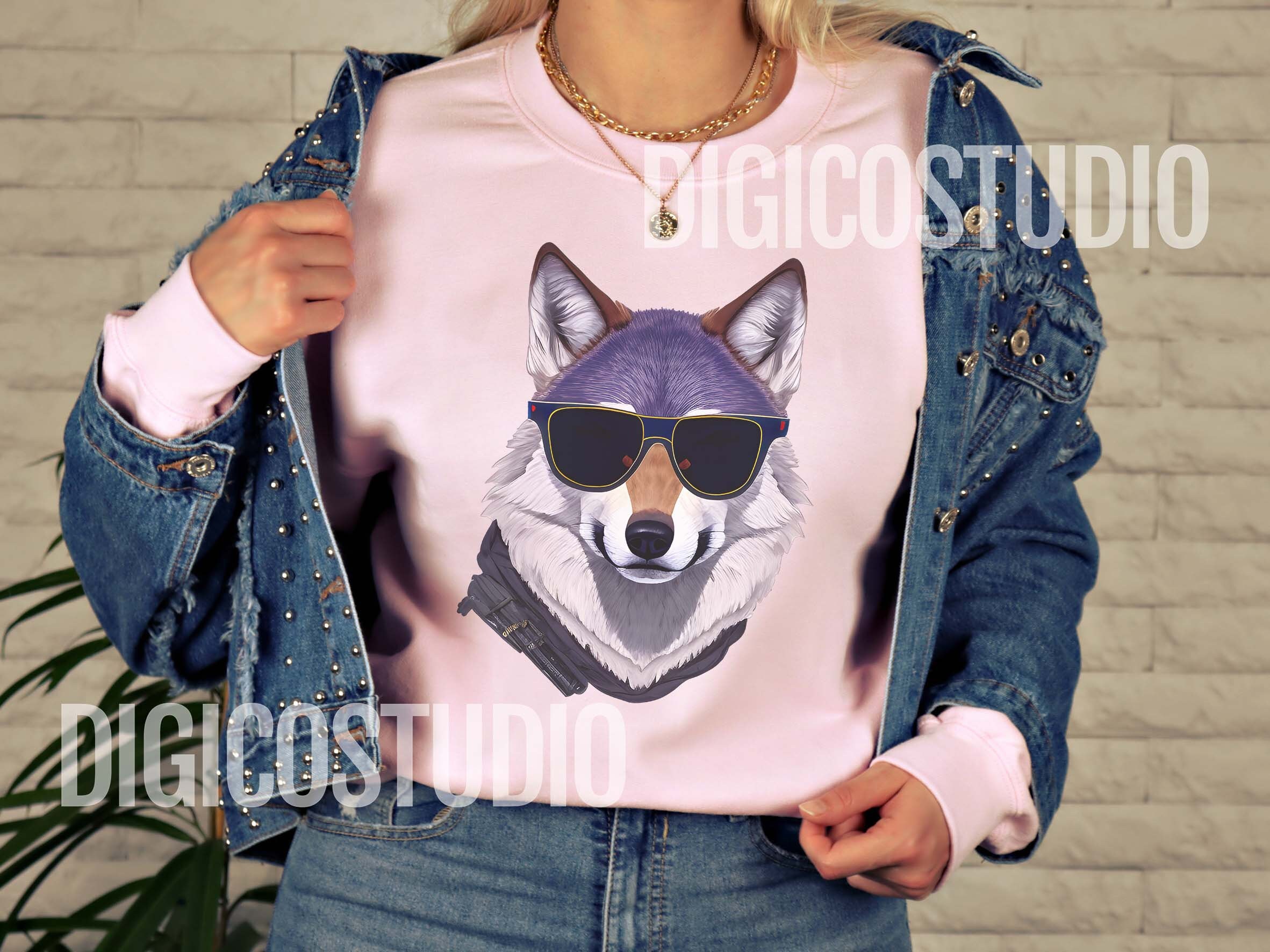 Watercolor Smiley Wolf Clipart Funny Coyote PNG Watercolor Digital Art ...