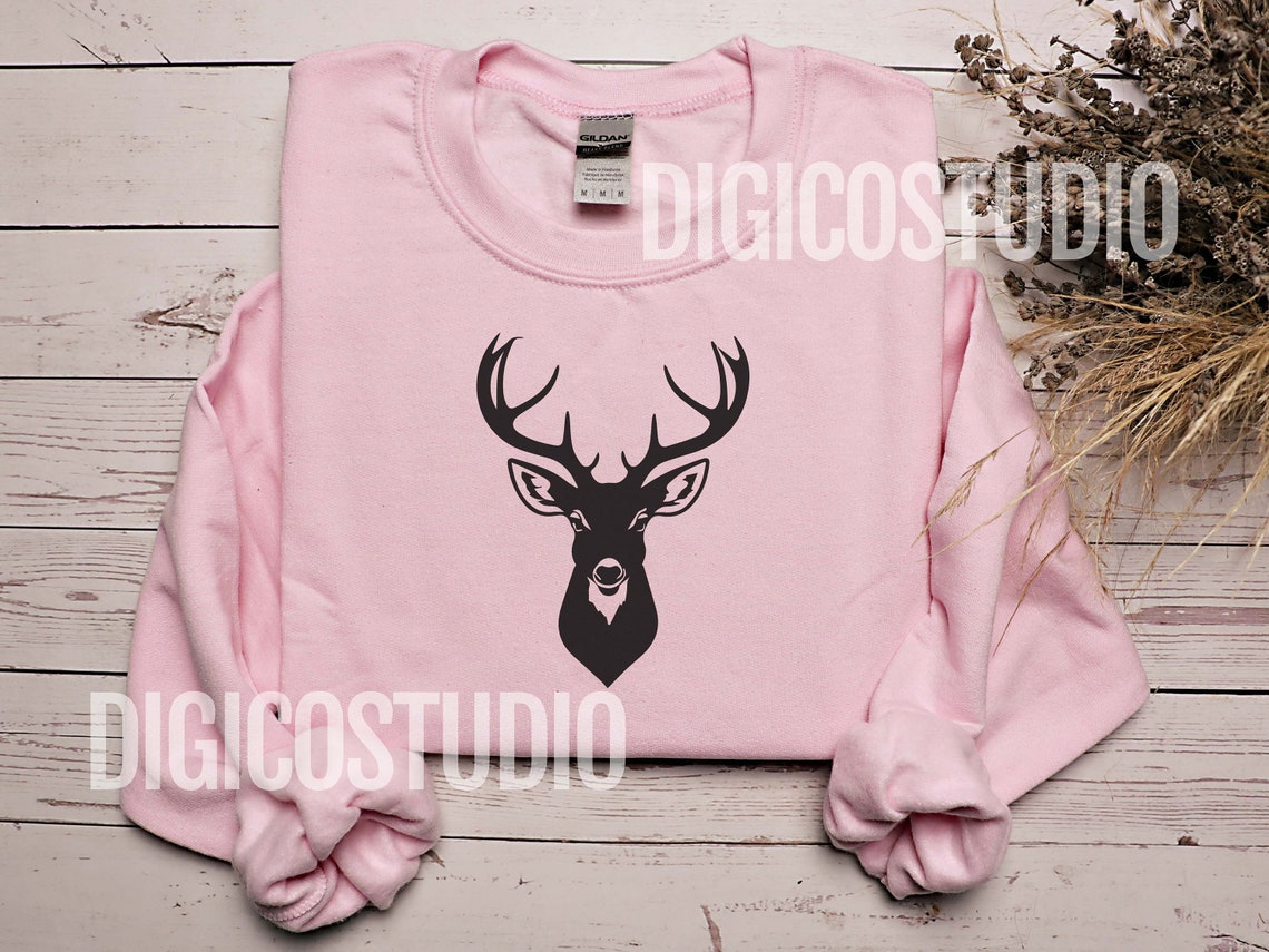 SVG Deer Clipart Deer Head Svg Horns Svg Deer Monogram Svg Wild Animal ...