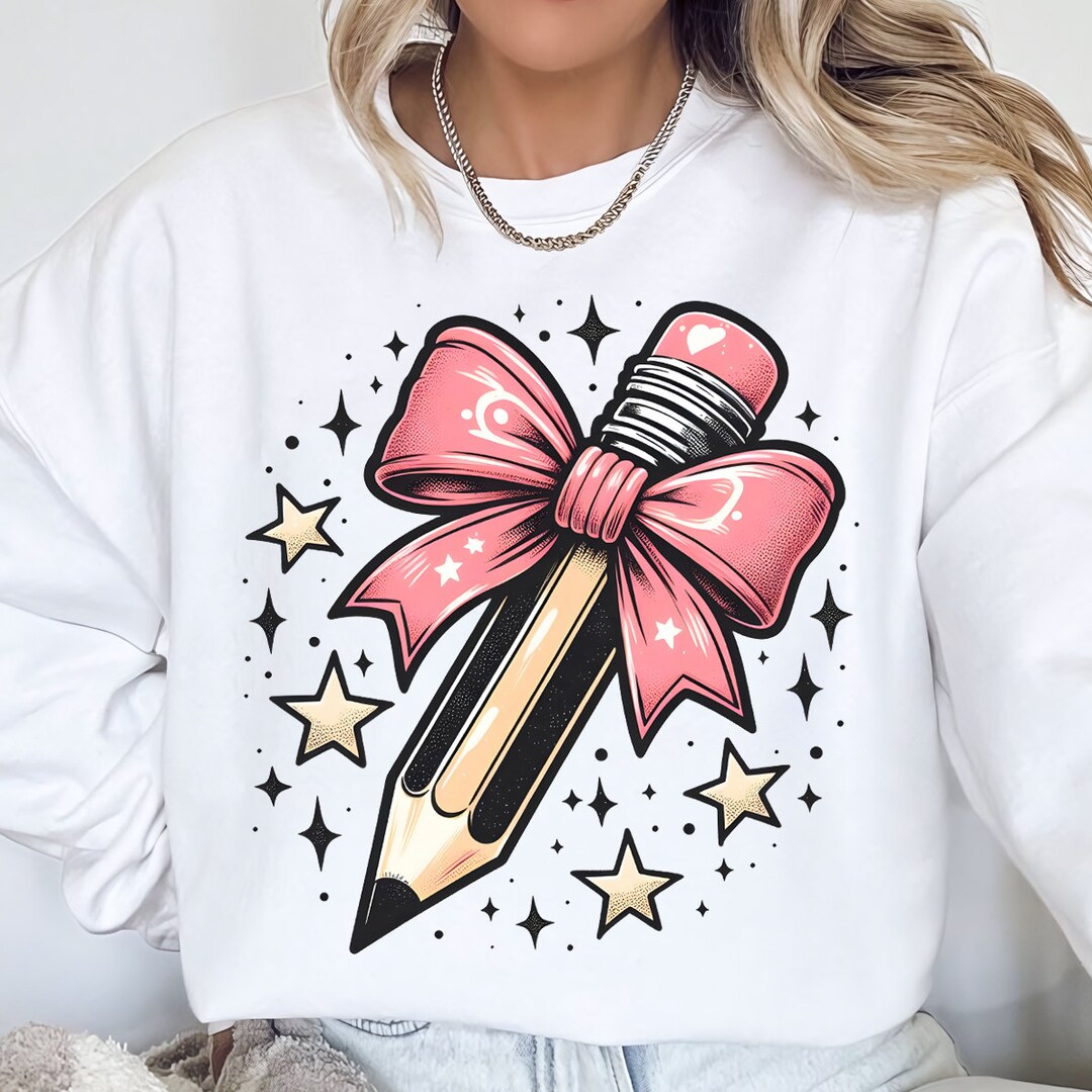 Pencil Bow Clipart, Pencil With Bow Png, Coquette Pencil Png, Pencil ...