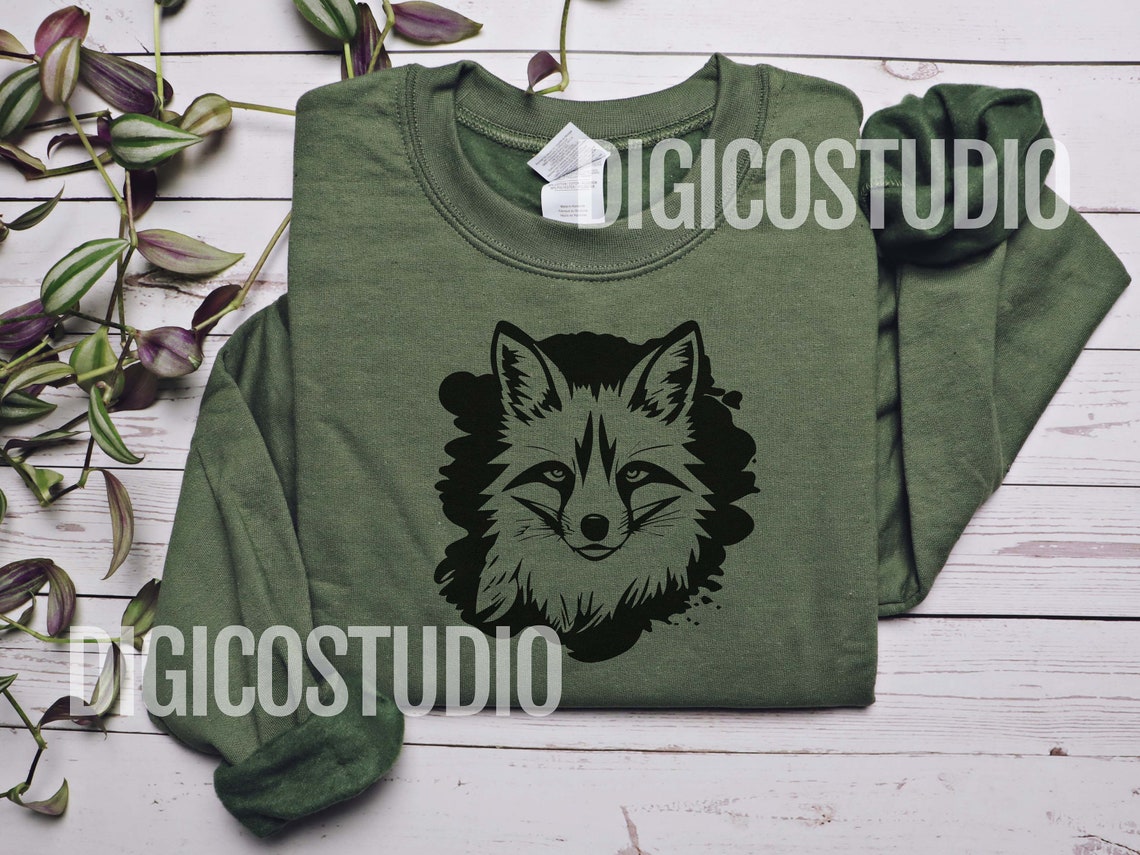 SVG Small Fox Clipart Cute Fox Head Svg Monogram Digital Art Silhouette ...