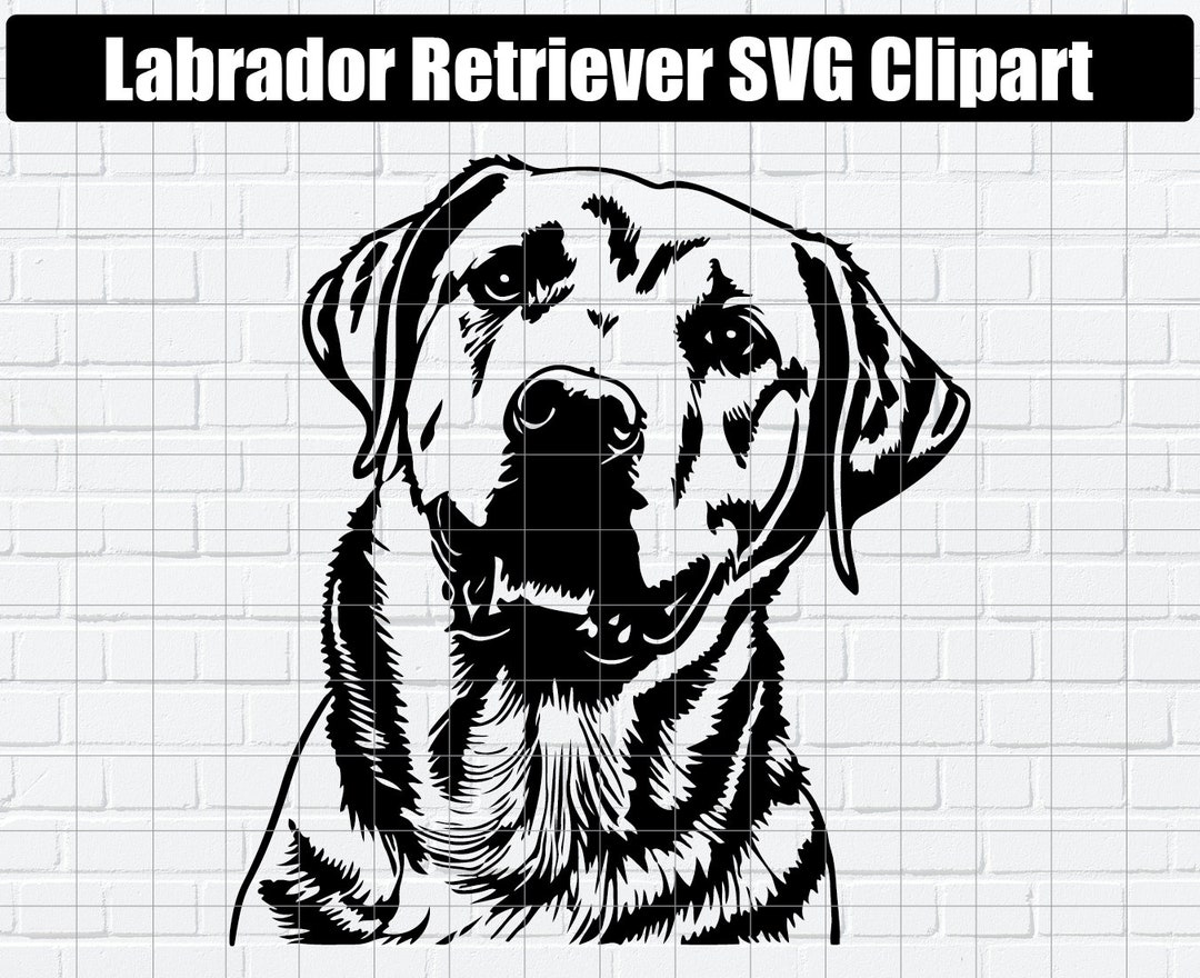 Labrador Retriever SVG Clipart Dog Svg Labrador Monogram Dog Silhouette ...