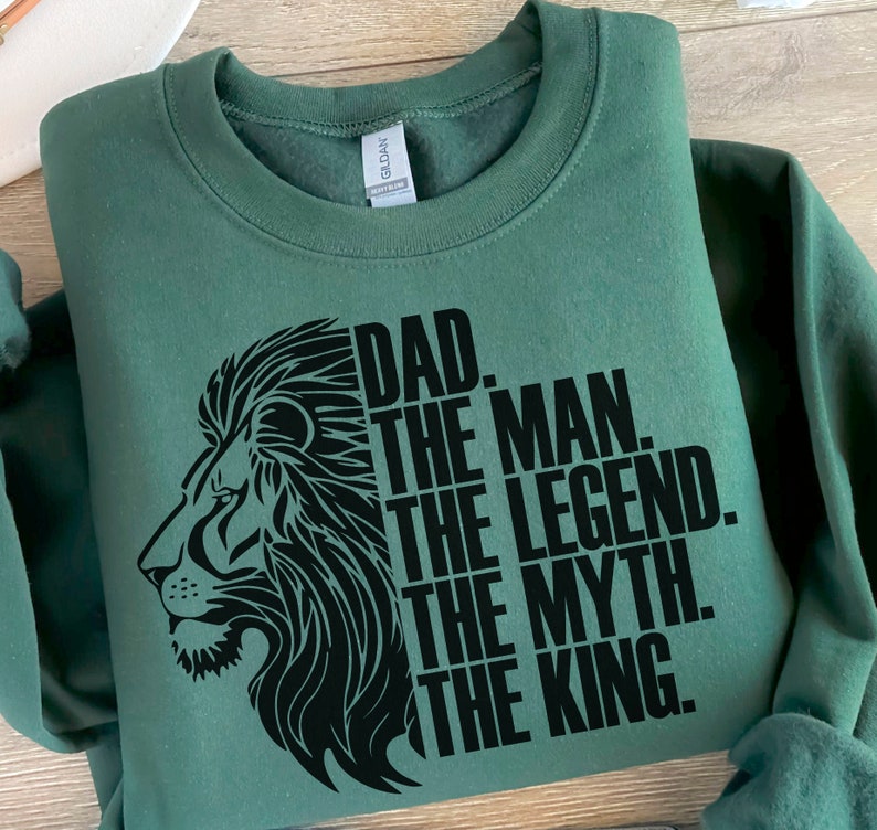 Father's Day T-shirt Sublimation Wild Lion Fathers Day Monogram Cut ...