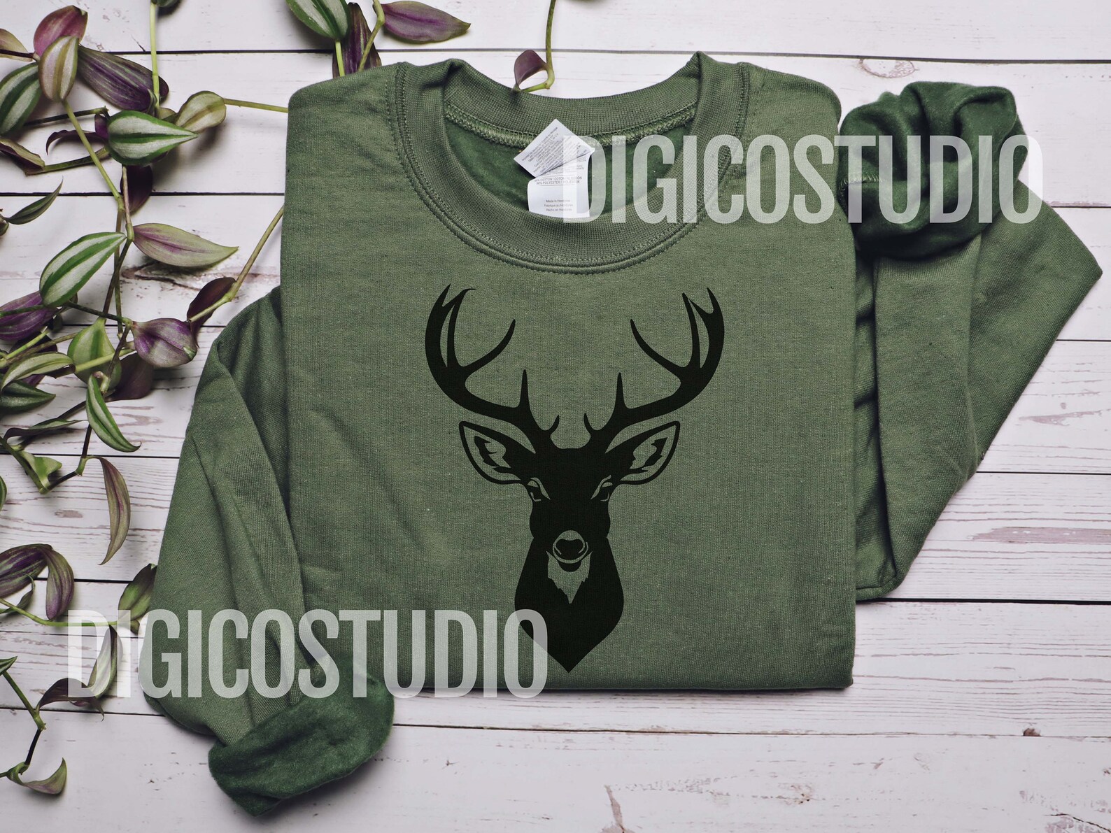 SVG Deer Clipart Deer Head Svg Horns Svg Deer Monogram Svg Wild Animal ...