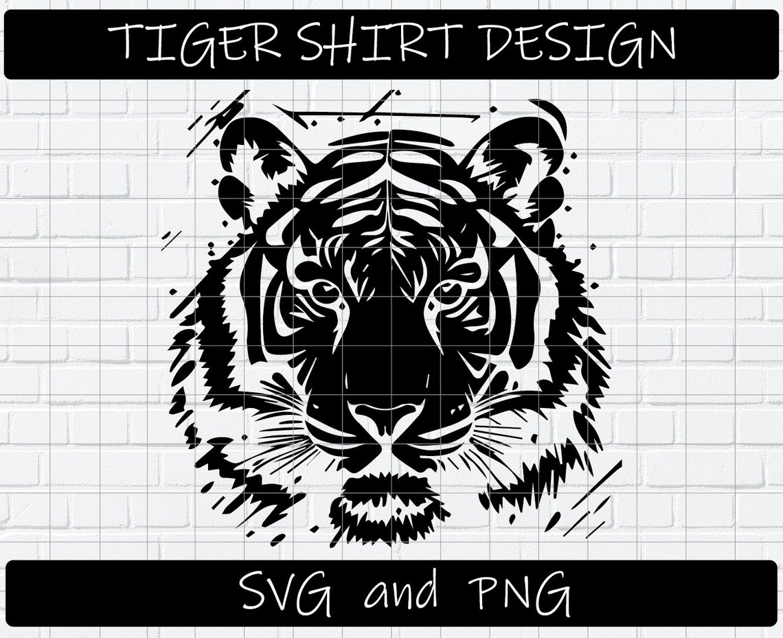 SVG Tiger Shirt Design Tiger Clipart Big Tiger Monogram Tiger ...