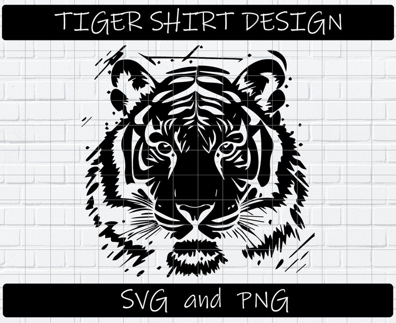 SVG Tiger Shirt Design Tiger Clipart Big Tiger Monogram - Etsy