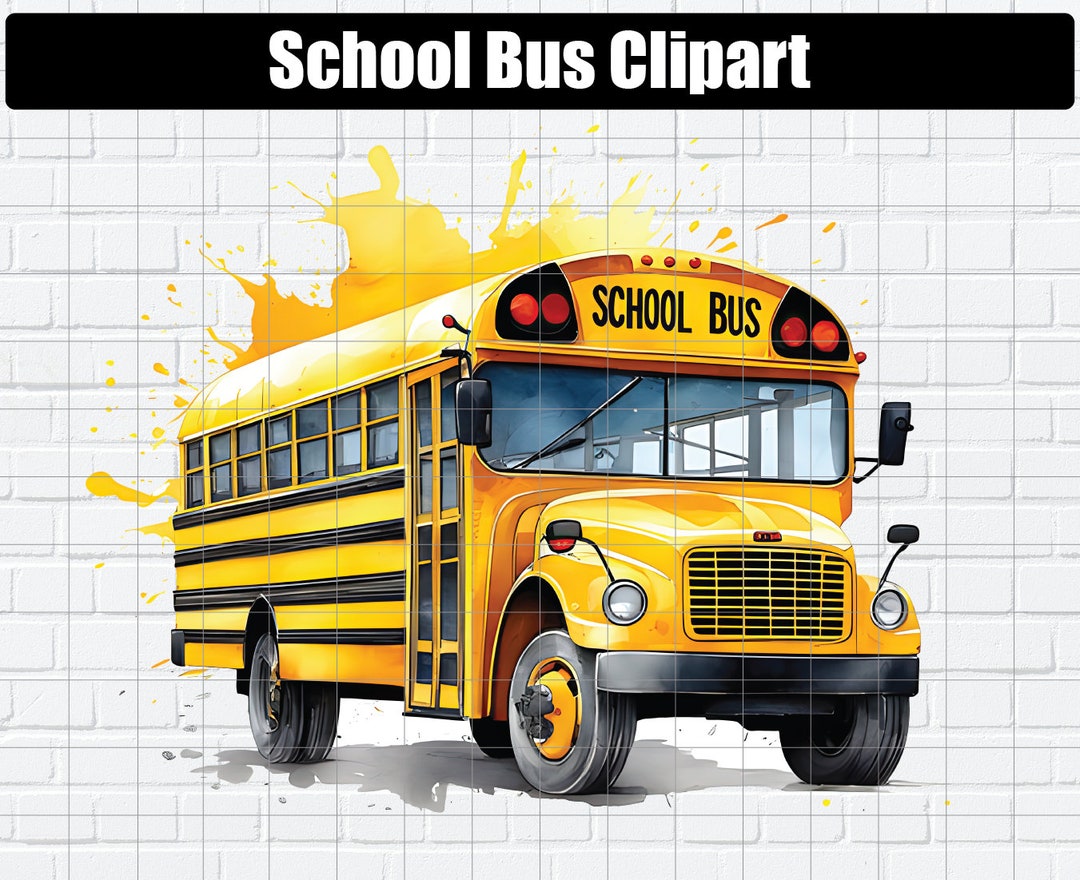 Classic American Style School Bus Clipart Top Quality - Etsy Australia