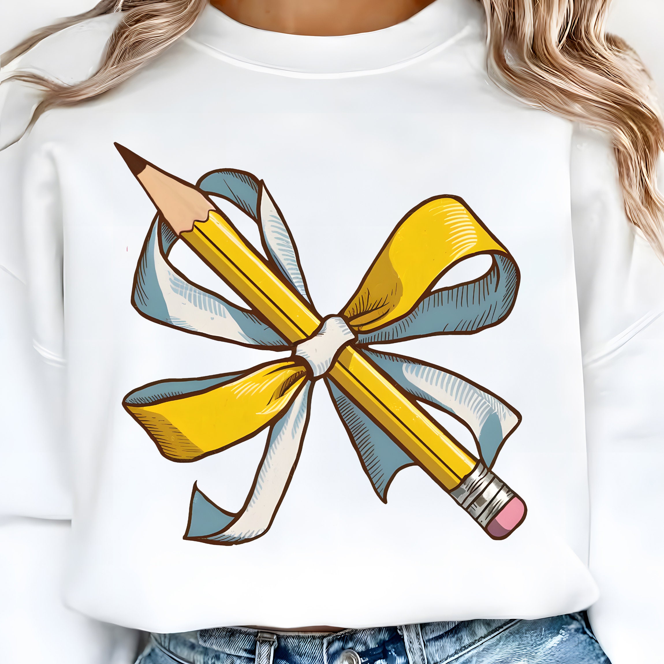 Pencil Bow Clipart, Pencil With Bow Png, Coquette Pencil Png, Pencil ...