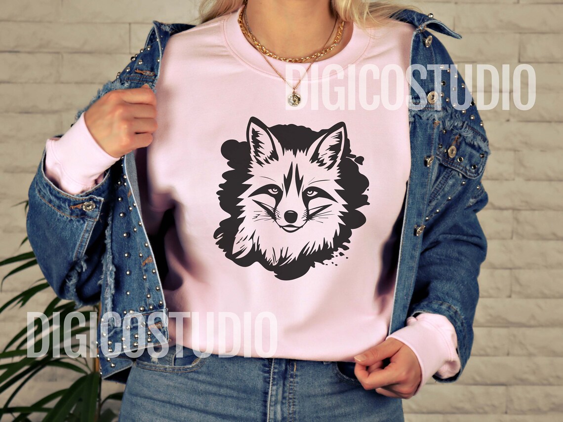 SVG Small Fox Clipart Cute Fox Head Svg Monogram Digital Art Silhouette ...